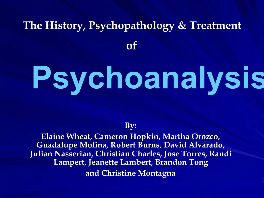 PPT - Psychoanalysis PowerPoint Presentation, free download - ID:314545