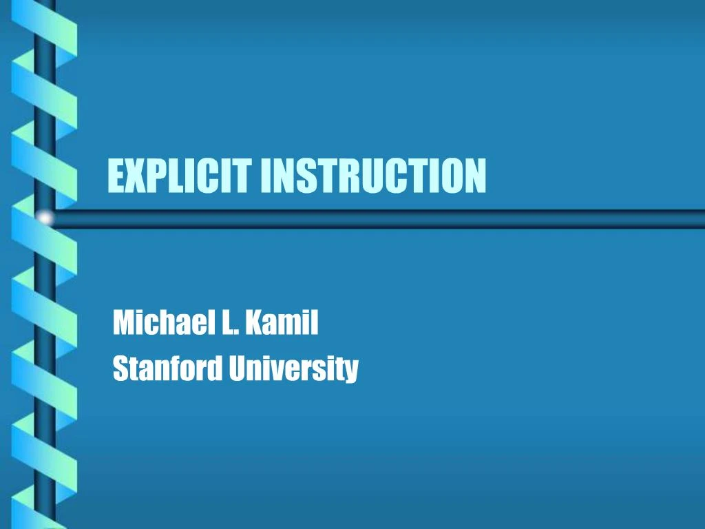 PPT - EXPLICIT INSTRUCTION PowerPoint Presentation, free download - ID ...