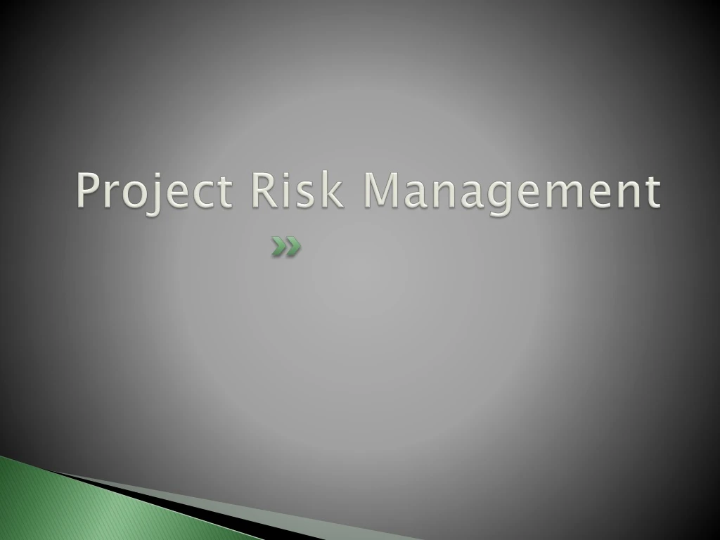 PPT - Project Risk Management PowerPoint Presentation, free download ...