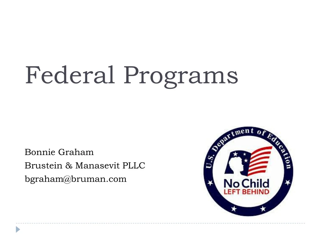 PPT - Federal Programs PowerPoint Presentation, free download - ID:319015