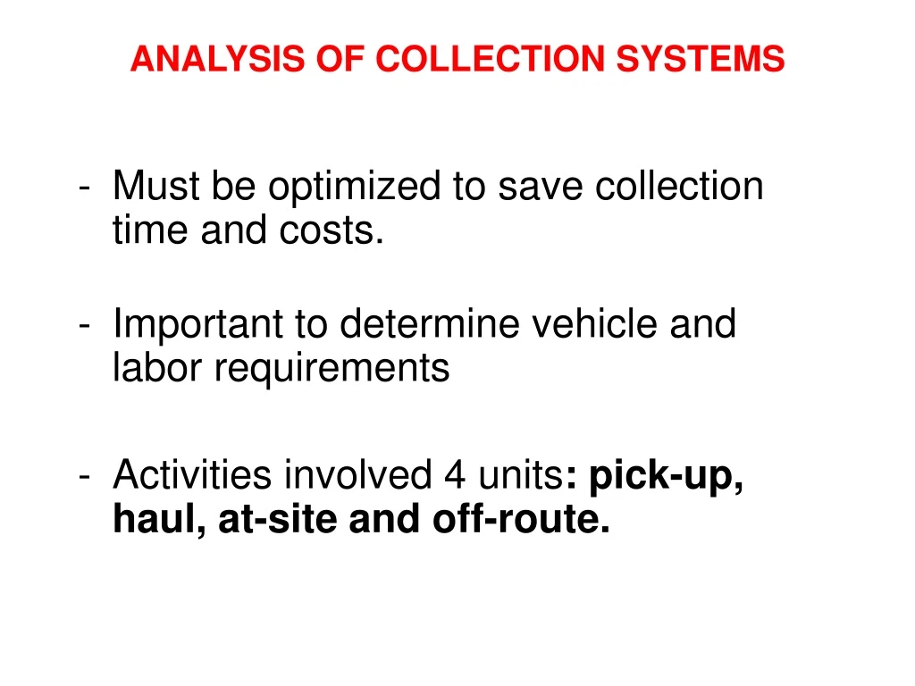 PPT - ANALYSIS OF COLLECTION SYSTEMS PowerPoint Presentation, free ...