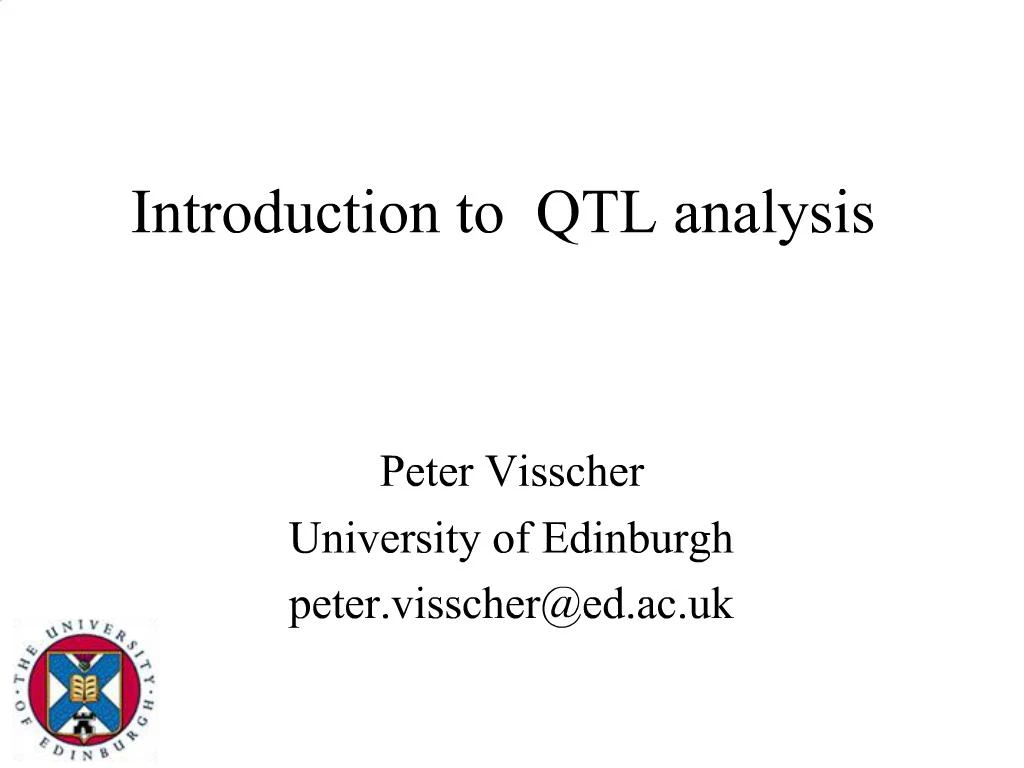 PPT - Introduction to QTL analysis PowerPoint Presentation, free ...