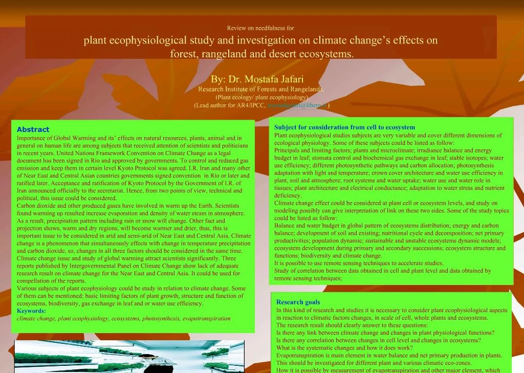 PPT - Review on needfulness for plant ecophysiological study and ...