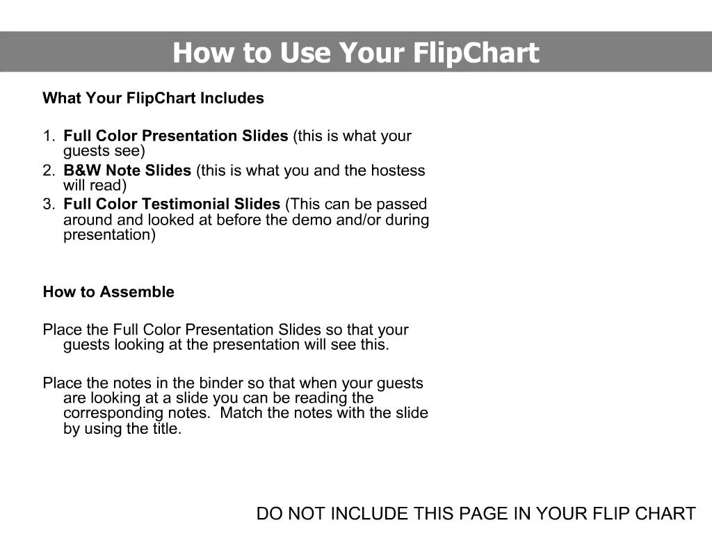 PPT - What Your FlipChart Includes Full Color Presentation Slides this ...