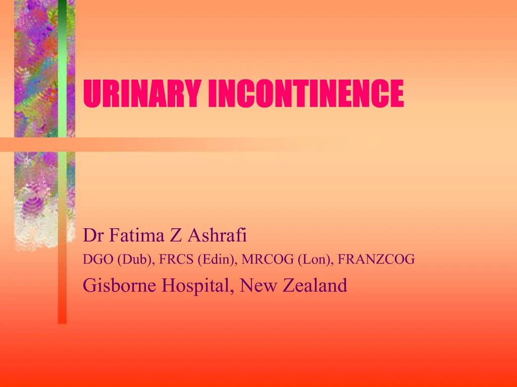 PPT - URINARY INCONTINENCE PowerPoint Presentation, free download - ID ...
