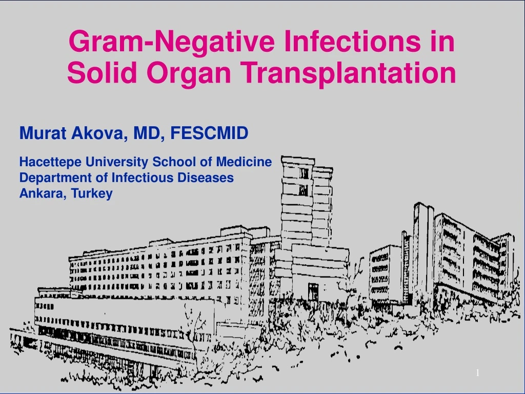 PPT - Gram-Negative Infections in Solid Organ Transplantation ...