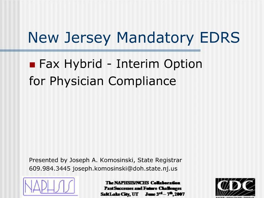 PPT - New Jersey Mandatory EDRS PowerPoint Presentation, free download ...