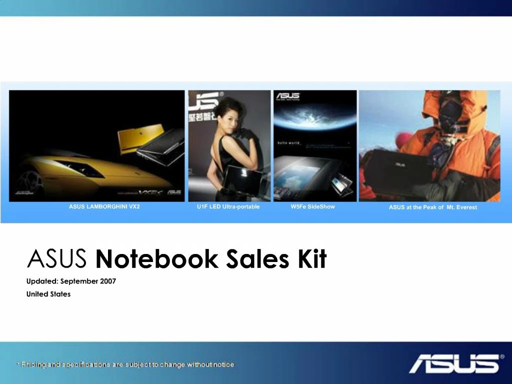 PPT - ASUS Notebook Sales kit Updated: August 2007 PowerPoint ...