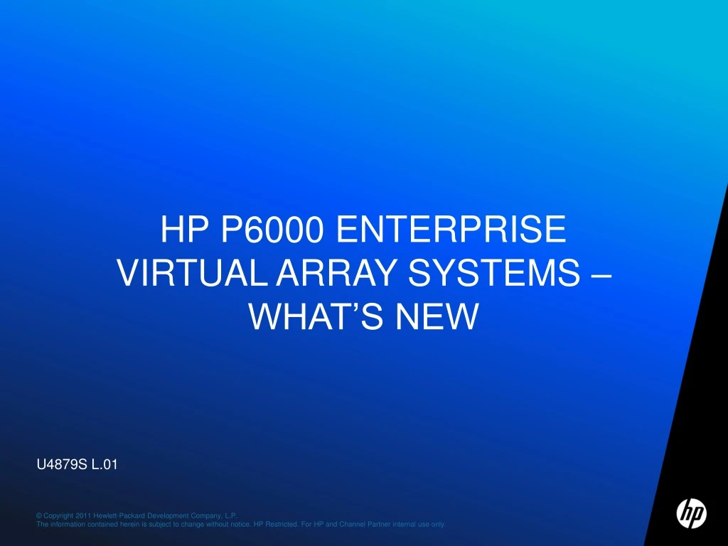 PPT - HP P6000 Enterprise Virtual Array Systems – What’s New PowerPoint ...