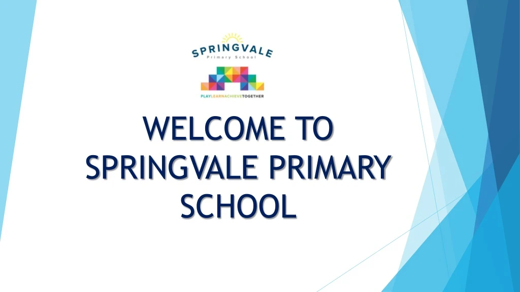 PPT - WELCOME TO SPRINGVALE PRIMARY SCHOOL PowerPoint Presentation ...