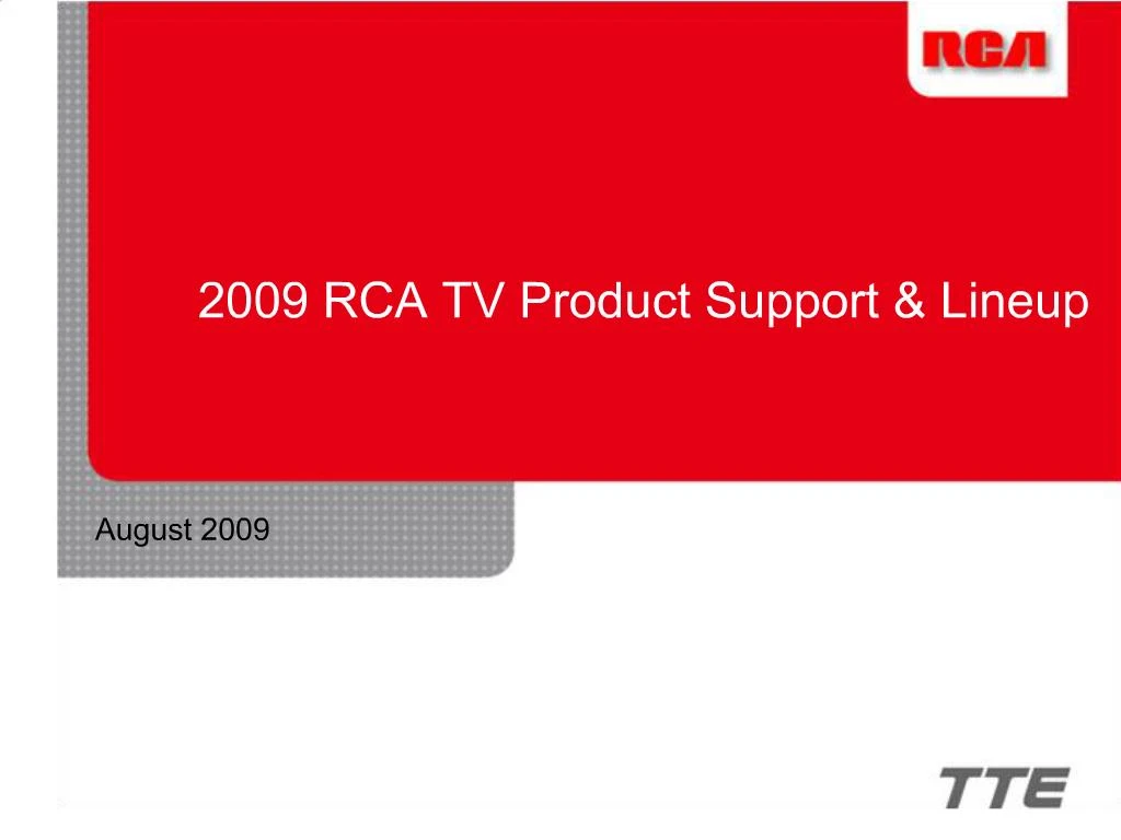PPT - 2009 RCA TV Product Support Lineup PowerPoint Presentation, free ...