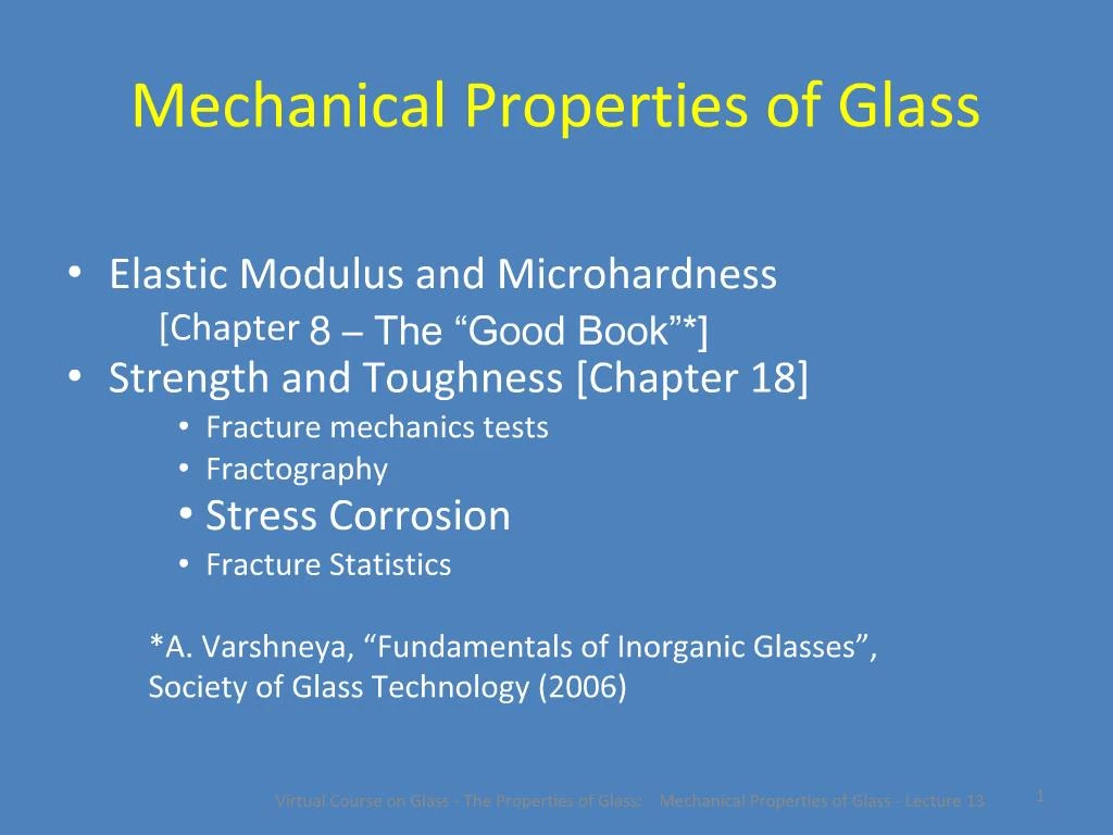 PPT - Mechanical Properties of Glass PowerPoint Presentation, free ...