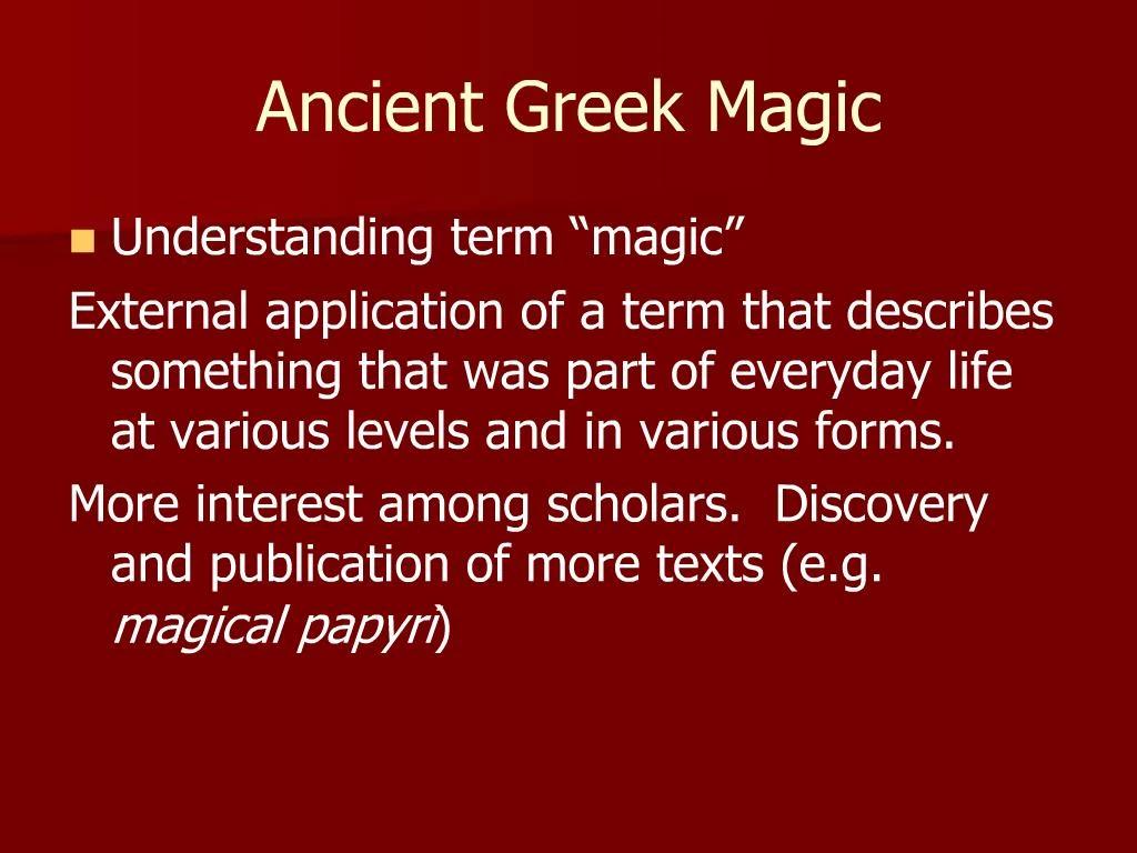 PPT - Ancient Greek Magic PowerPoint Presentation, free download - ID ...
