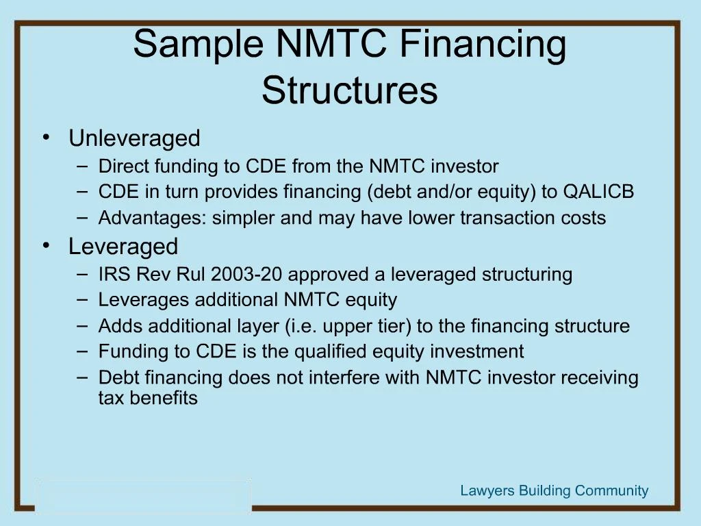 PPT - Sample NMTC Financing Structures PowerPoint Presentation, free ...