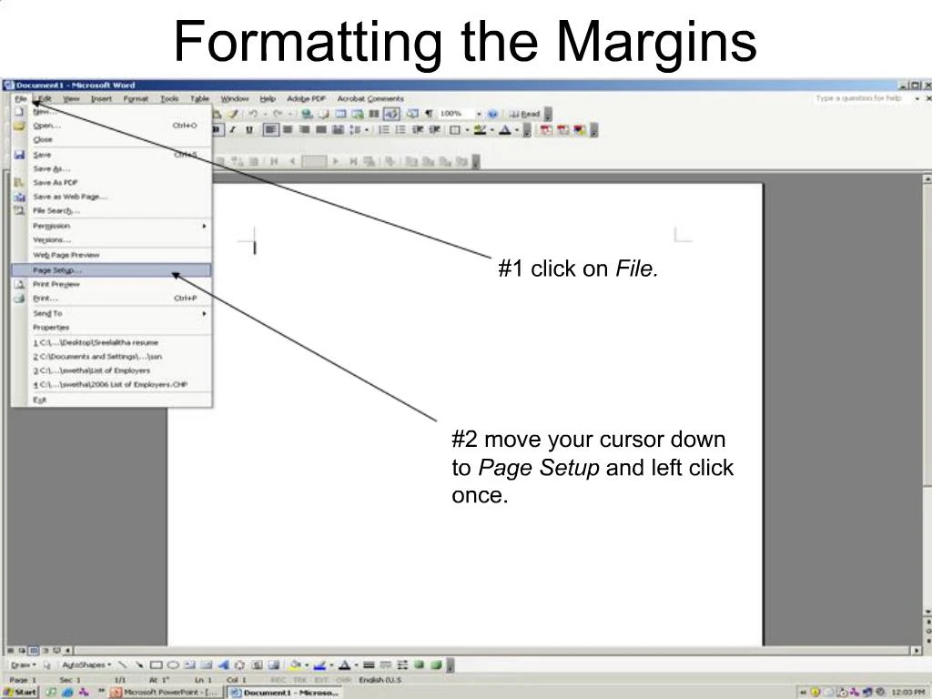 PPT - Formatting the Margins PowerPoint Presentation, free download ...