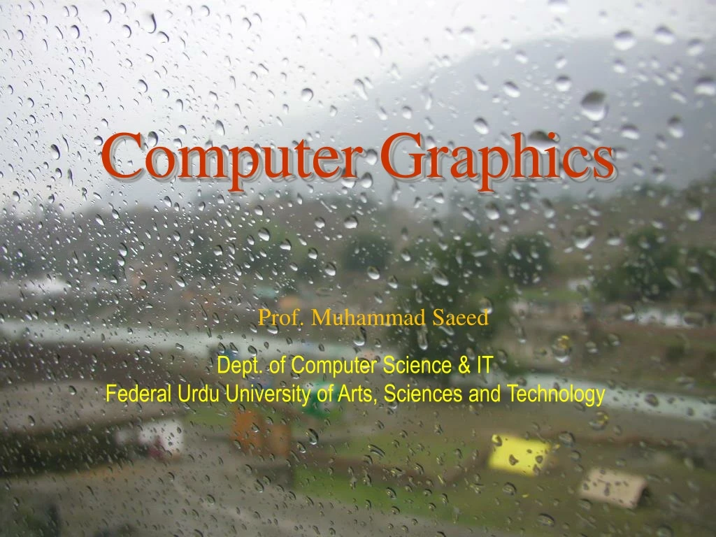PPT - Computer Graphics PowerPoint Presentation, free download - ID:339936