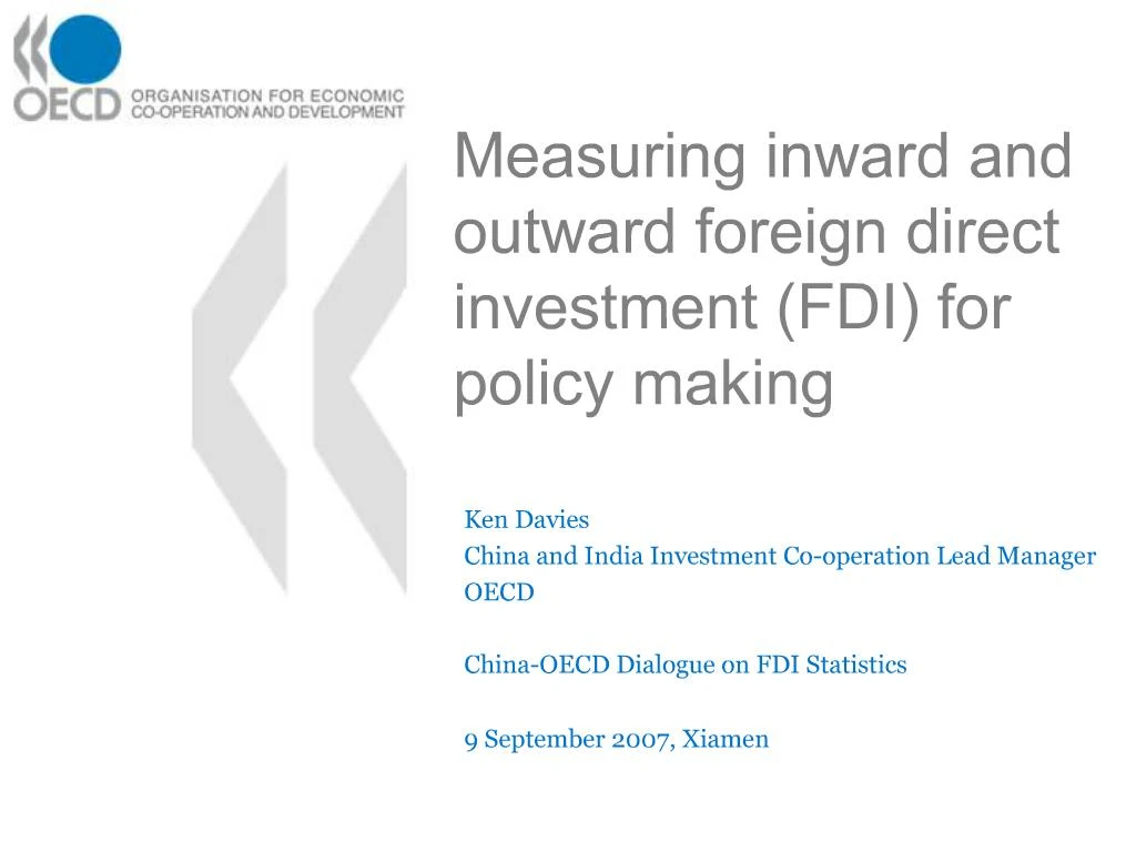 PPT - Measuring inward and outward foreign direct investment FDI for ...