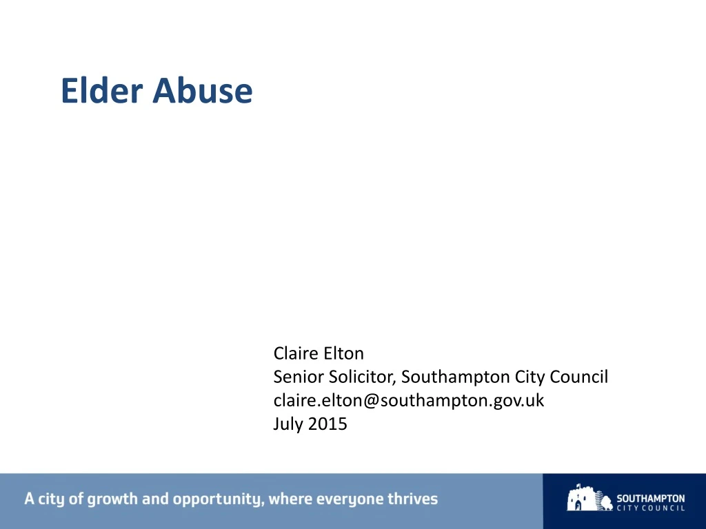PPT - Elder Abuse PowerPoint Presentation, free download - ID:344917
