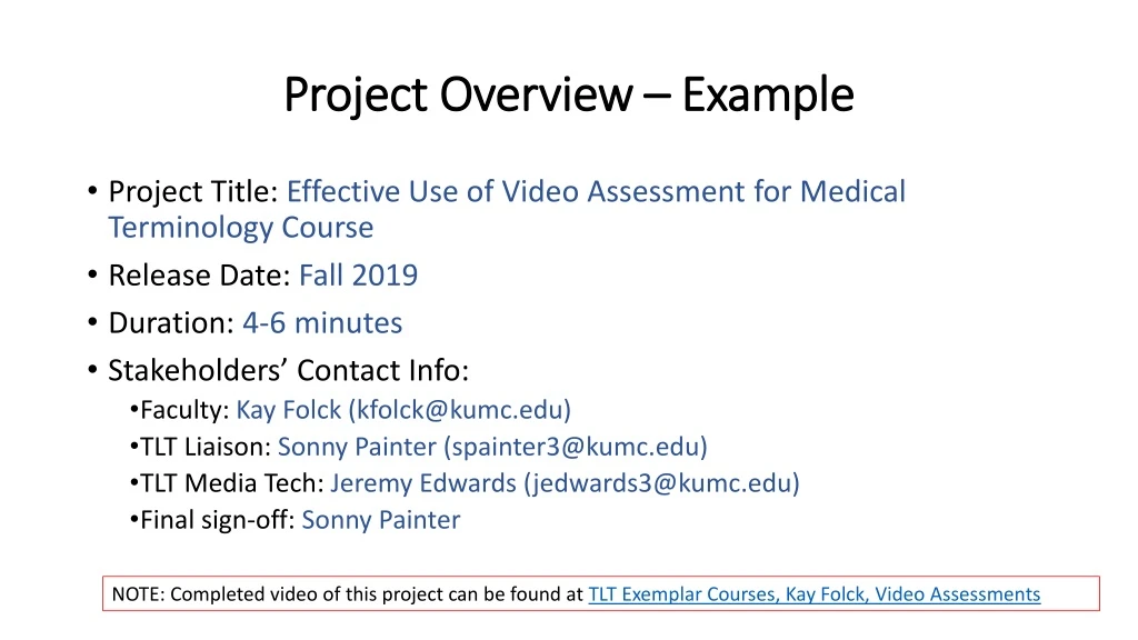 PPT - Project Overview – Example PowerPoint Presentation, free download ...