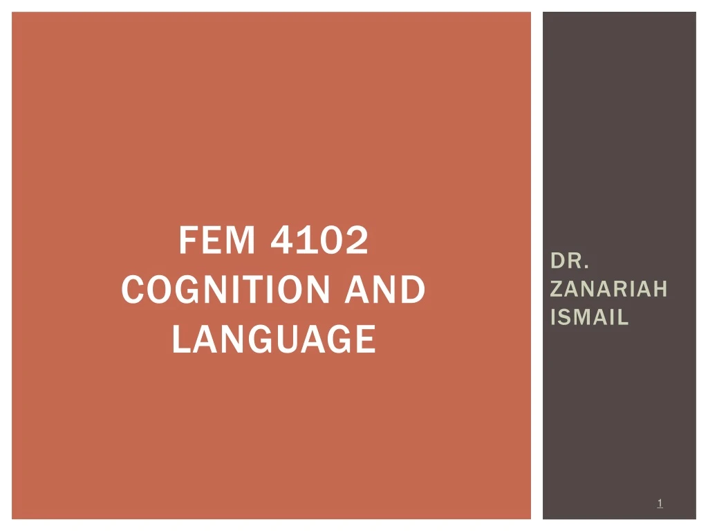 PPT - FEM 4102 COGNITION AND LANGUAGE PowerPoint Presentation, free download - ID:345227
