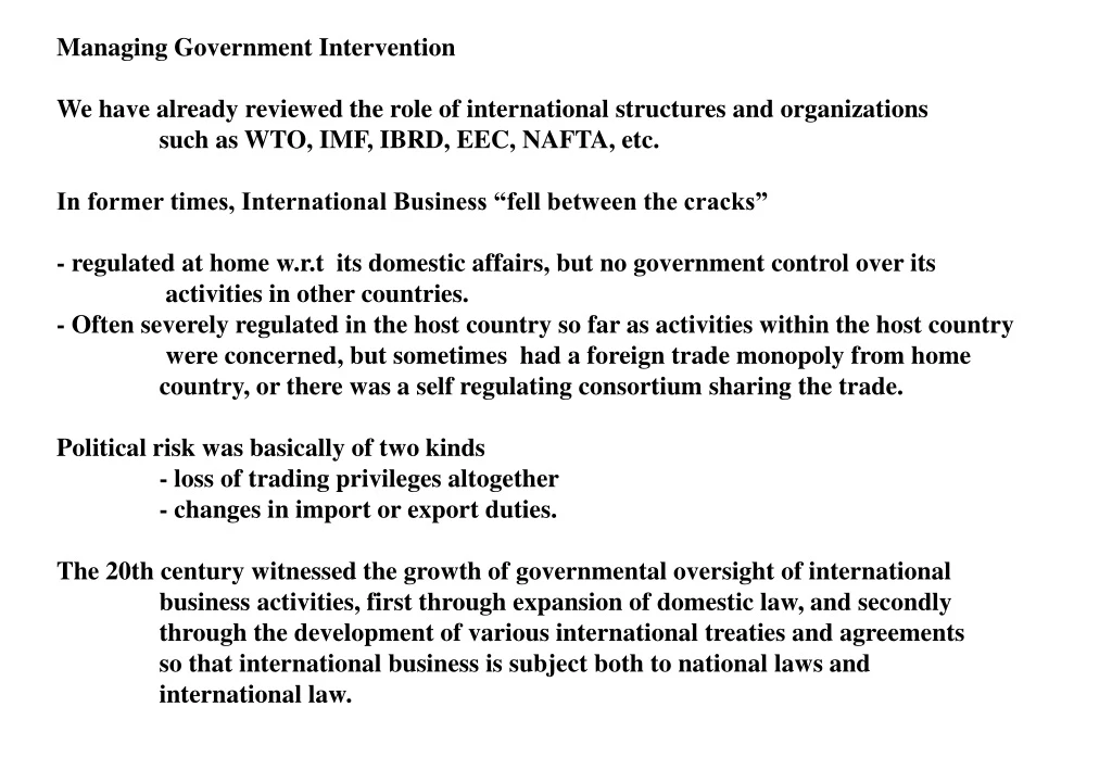 PPT - Managing Government Intervention PowerPoint Presentation, free ...