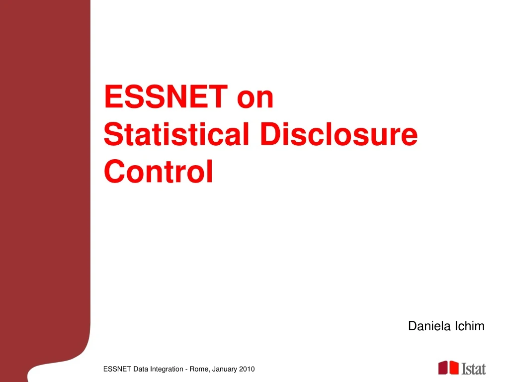 PPT - ESSNET on Statistical Disclosure Control PowerPoint Presentation ...