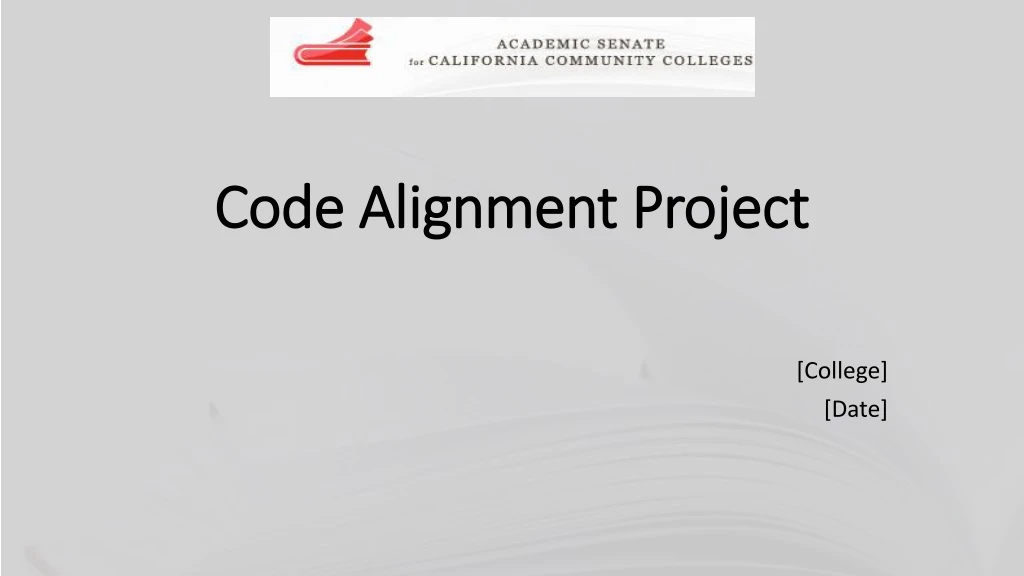 PPT - Code Alignment Project PowerPoint Presentation, free download ...