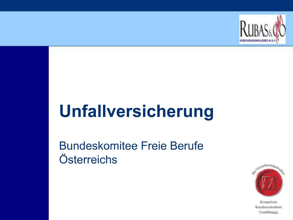 PPT - Unfallversicherung PowerPoint Presentation, free download - ID:349481