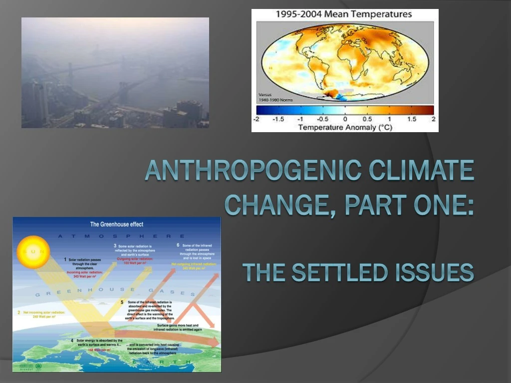 PPT - Anthropogenic Climate Change, Part one: The settled issues ...