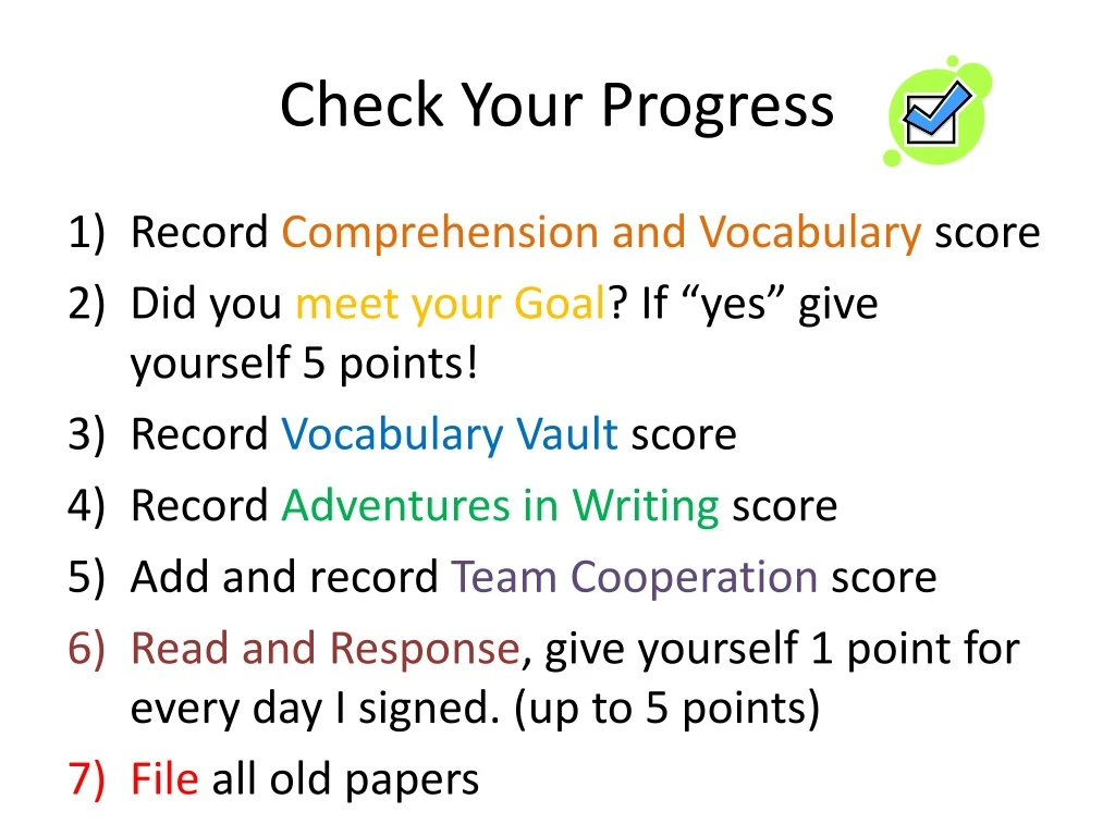 PPT - Check Your Progress PowerPoint Presentation, free download - ID ...