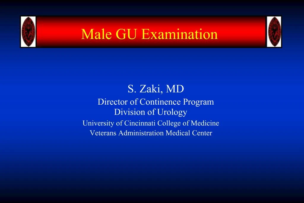 Ppt Male Gu Examination Powerpoint Presentation Free Download Id