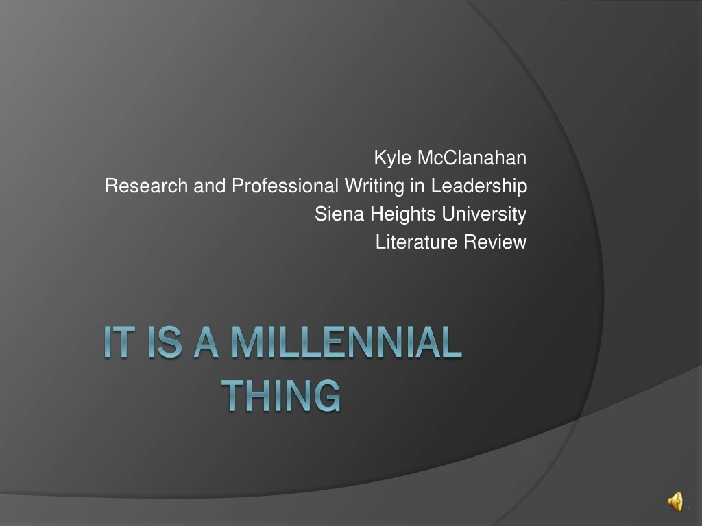 PPT - It Is a millennial thing PowerPoint Presentation, free download ...