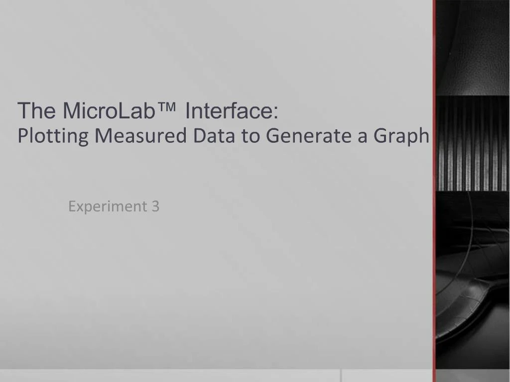 PPT - The MicroLab Interface: Plotting Measured Data to Generate a ...