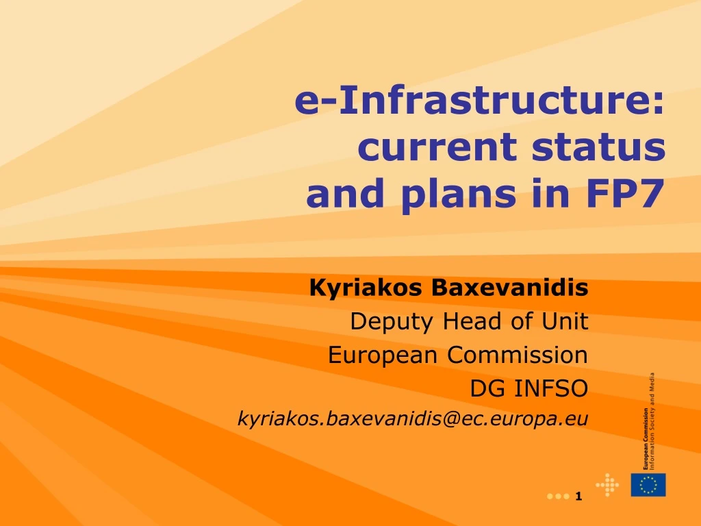 PPT - e-Infrastructure: current status and plans in FP7 PowerPoint ...