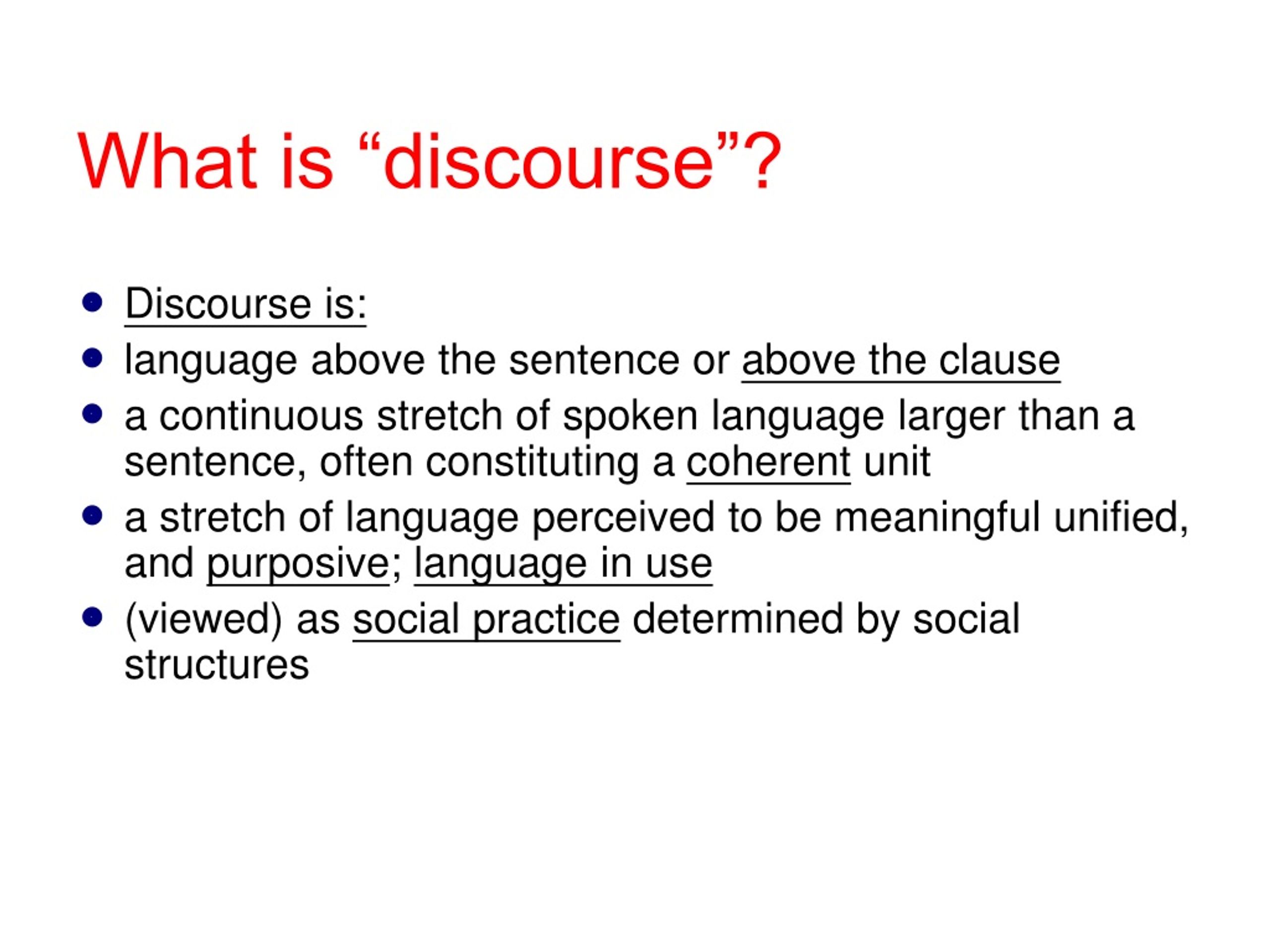 PPT What Is discourse PowerPoint Presentation Free Download ID 357615