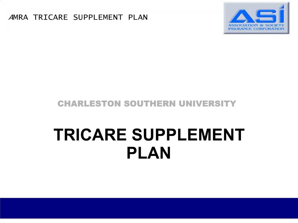 PPT - TRICARE SUPPLEMENT PLAN PowerPoint Presentation, free download ...
