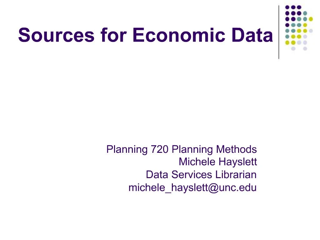 PPT - Sources for Economic Data PowerPoint Presentation, free download ...