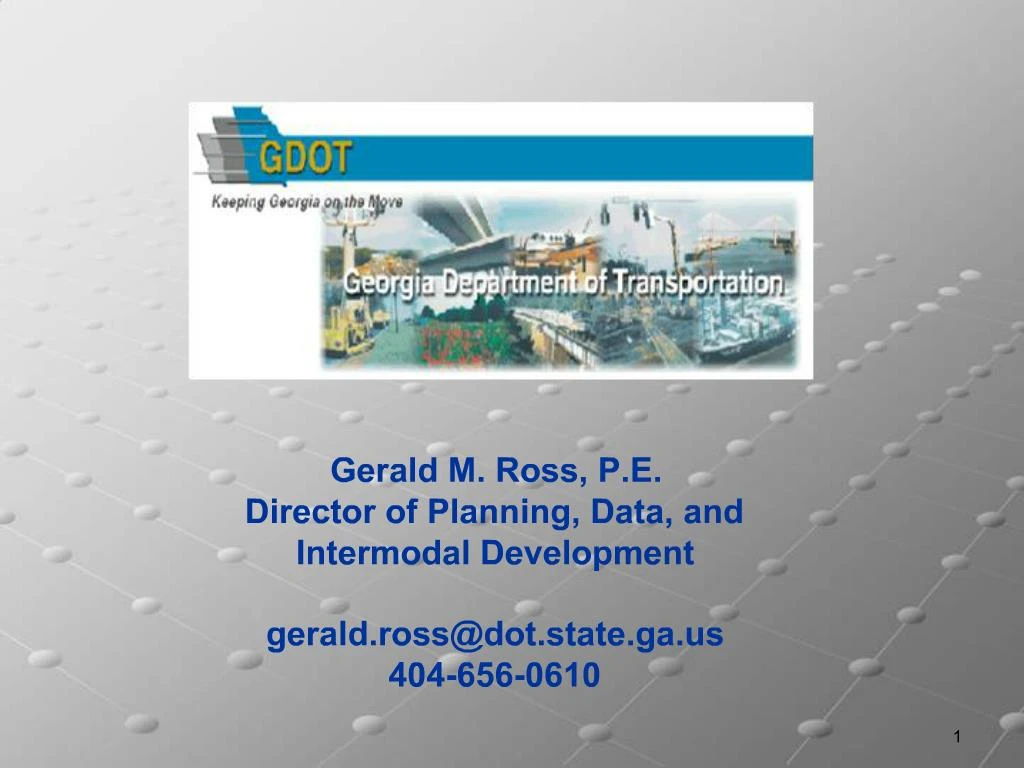 PPT - GDOT presentation to GRTA Board on project selection process ...