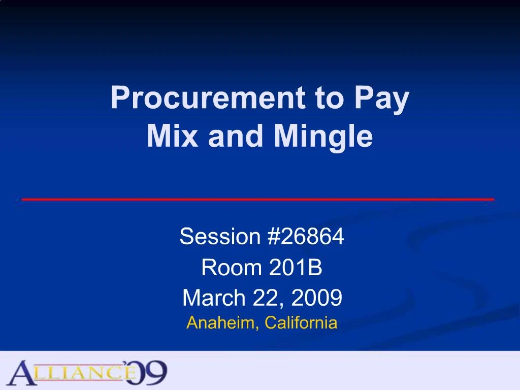 PPT - Procurement to Pay Mix and Mingle PowerPoint Presentation, free ...