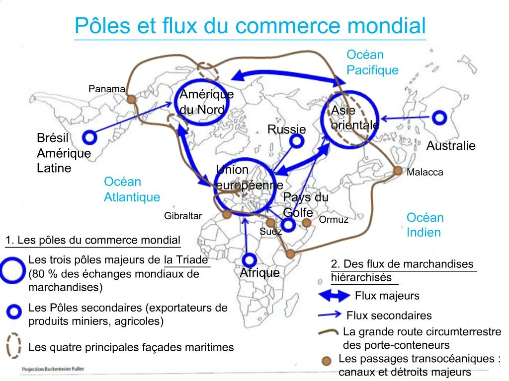 PPT - P les et flux du commerce mondial PowerPoint Presentation, free ...