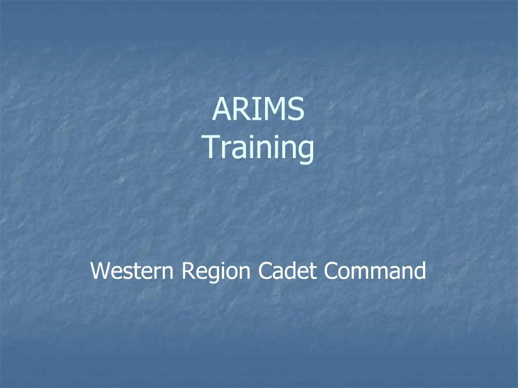 PPT - ARIMS Training PowerPoint Presentation, free download - ID:365761