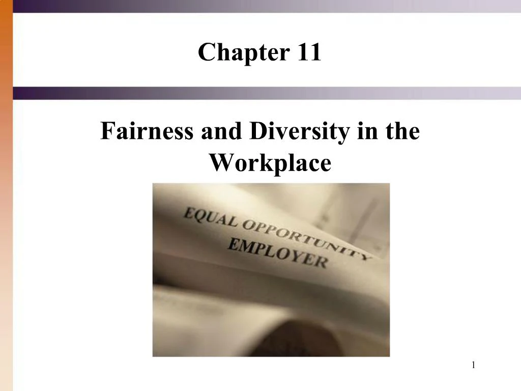 PPT - Fairness and Diversity in the Workplace PowerPoint Presentation ...