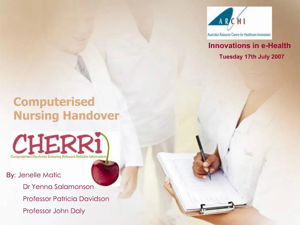 PPT - Computerised Nursing Handover PowerPoint Presentation, free ...