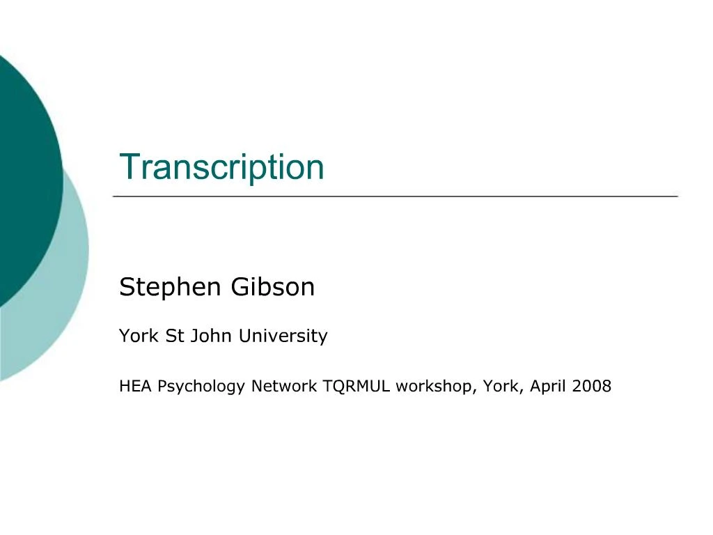 PPT - Transcription PowerPoint Presentation, free download - ID:372917