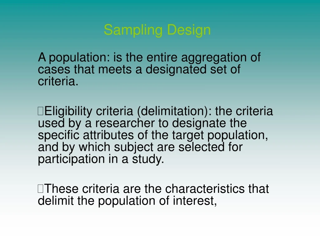 PPT - Sampling Design PowerPoint Presentation, free download - ID:374187