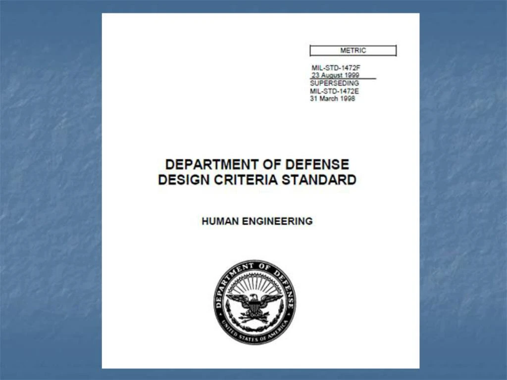 PPT - MIL-STD-1472F PowerPoint Presentation, free download - ID:375015