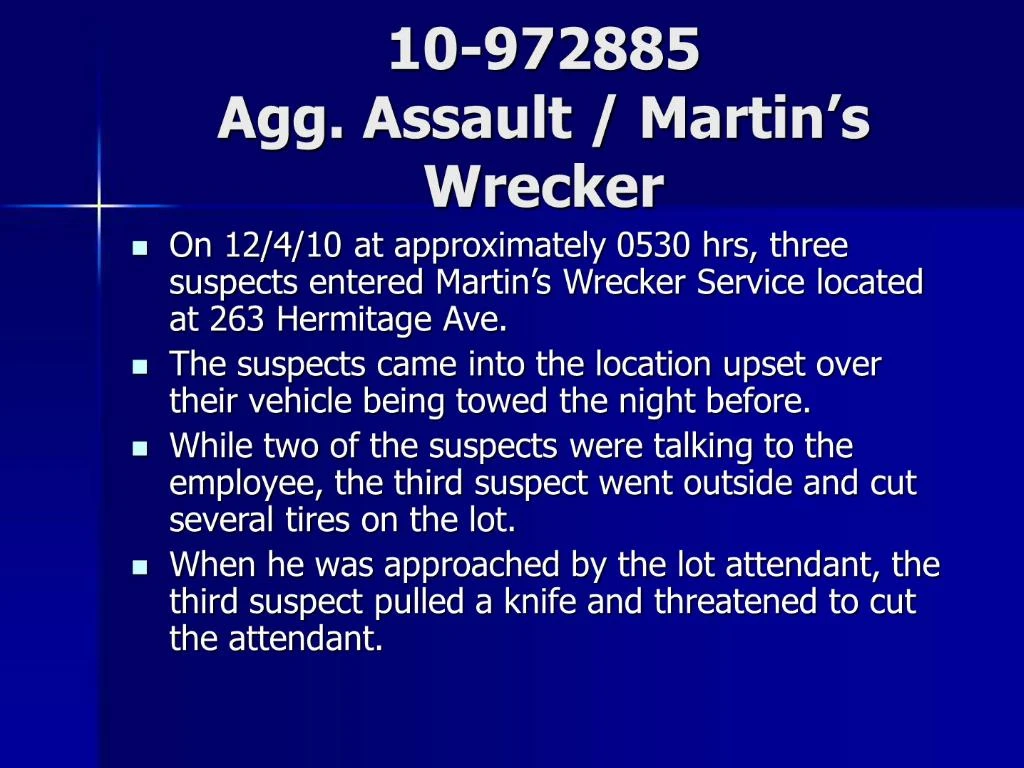 PPT - 10-972885 Agg. Assault PowerPoint Presentation, free download ...