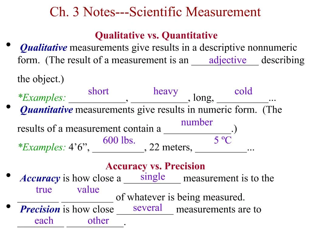 PPT - Ch. 3 Notes---Scientific Measurement PowerPoint Presentation ...