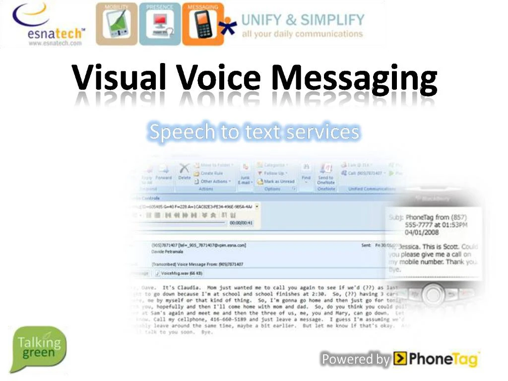 PPT - Visual Voice Messaging PowerPoint Presentation, free download ...