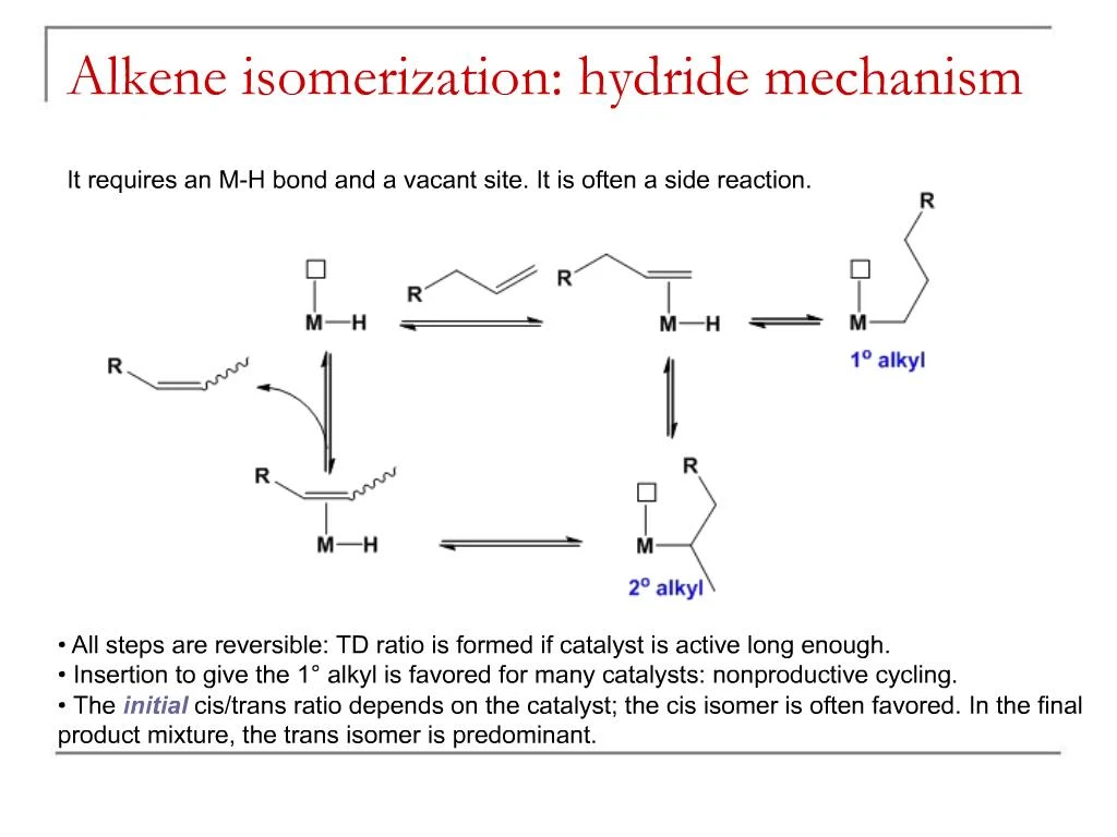 PPT - Alkene isomerization: hydride mechanism PowerPoint Presentation ...